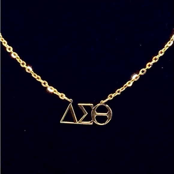 Jewelry | Delta Sigma Theta Gold Necklace | Poshmark